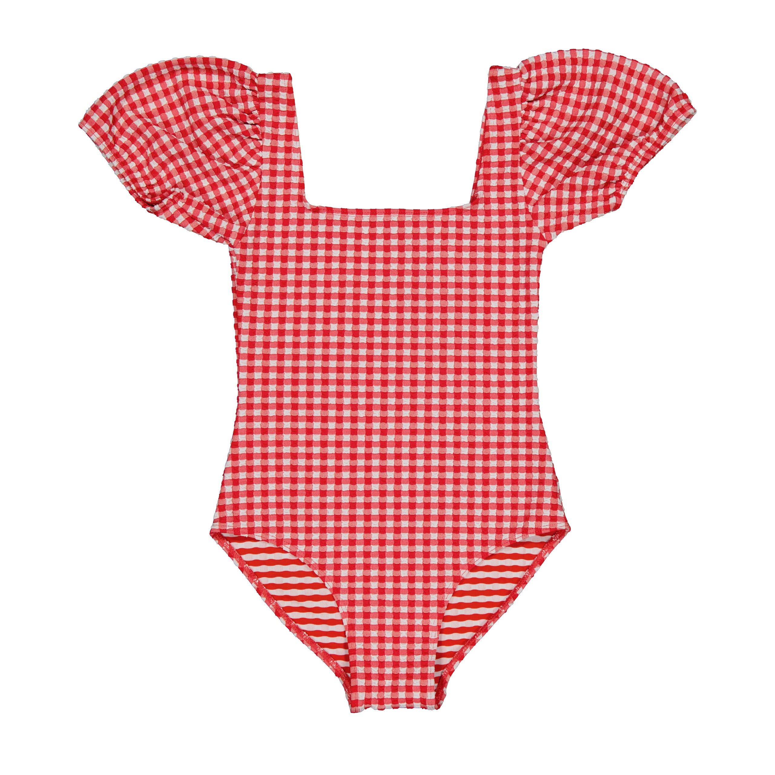 Pia - One Piece Vichy Red Canopea